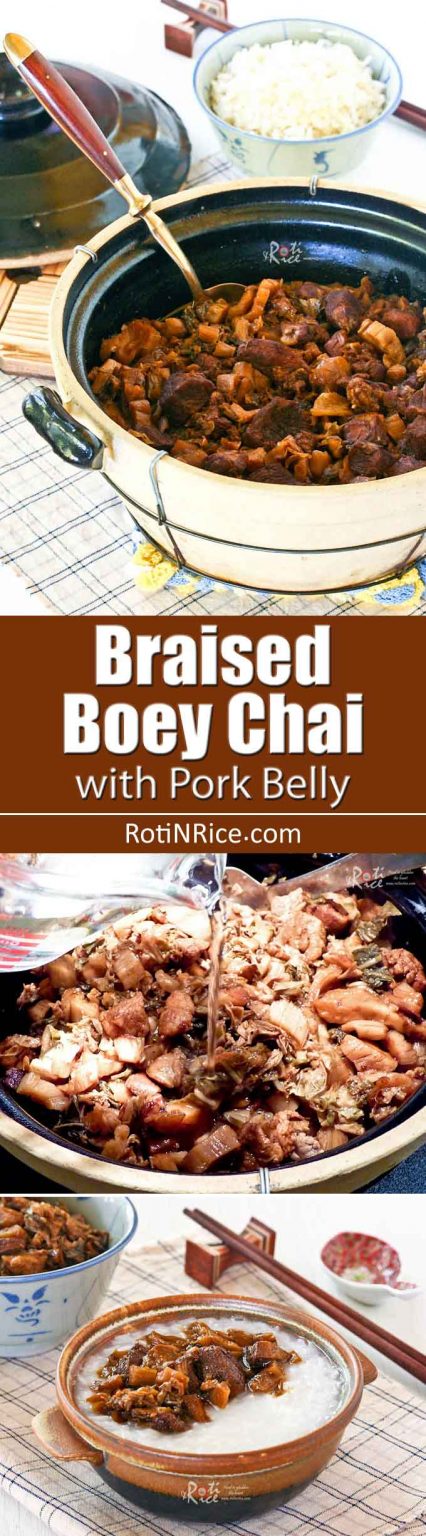 Braised Boey Chai with Pork Belly - Roti n Rice