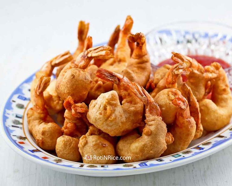 Golden Shrimp Puffs (Shrimp Fritters) - Roti n Rice