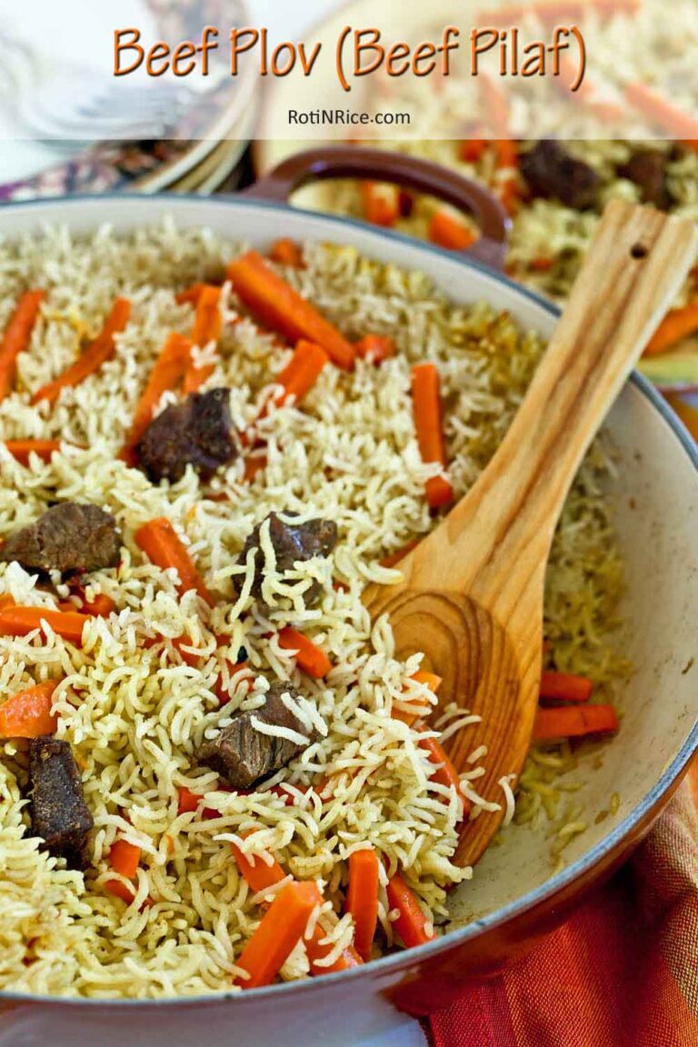 Beef Plov (Beef Pilaf) - Roti n Rice