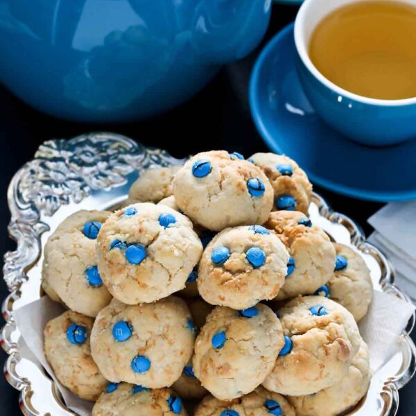 M&M Coconut Snowball Cookies - Roti n Rice