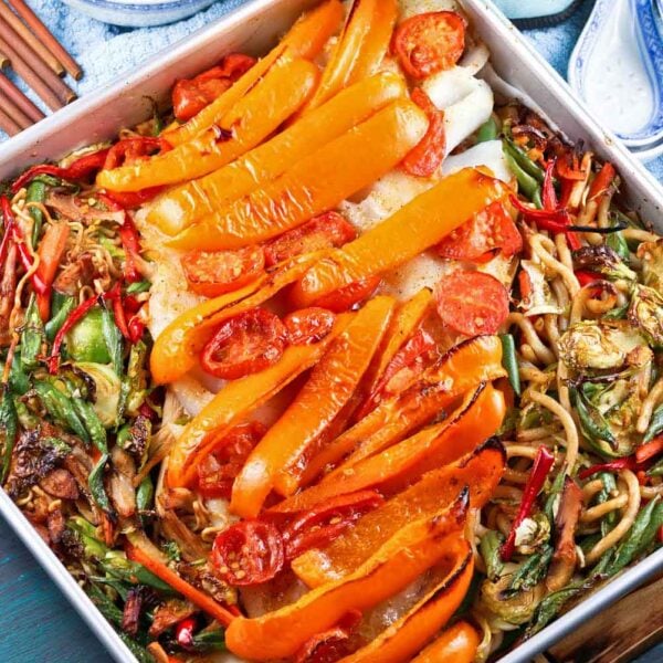 Cod Ramen Sheet Pan Dinner - Roti n Rice