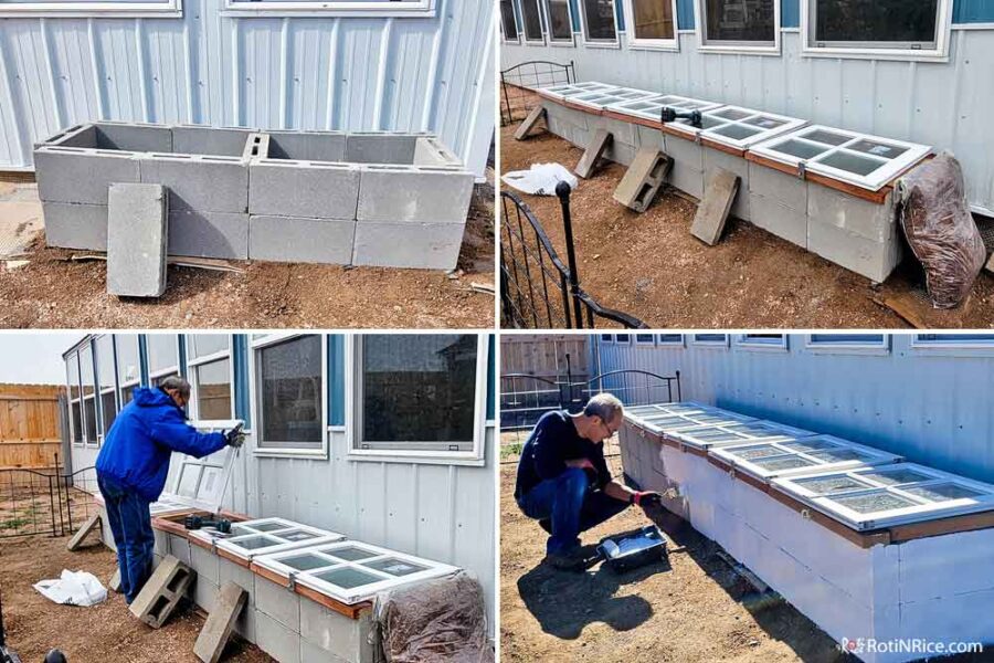 Concrete Block Cold Frames - Roti n Rice